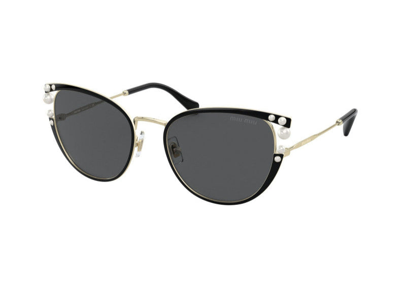 Miu Miu Black Cat-Eye Sunglasses with Dark Grey Lenses – Chris Optics