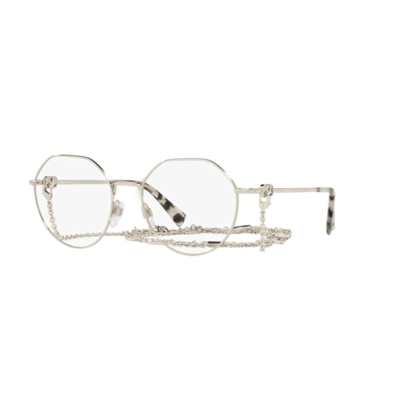 Valentino Eyeglasses - Pale Gold Oversized Metal Frame – Chris Optics